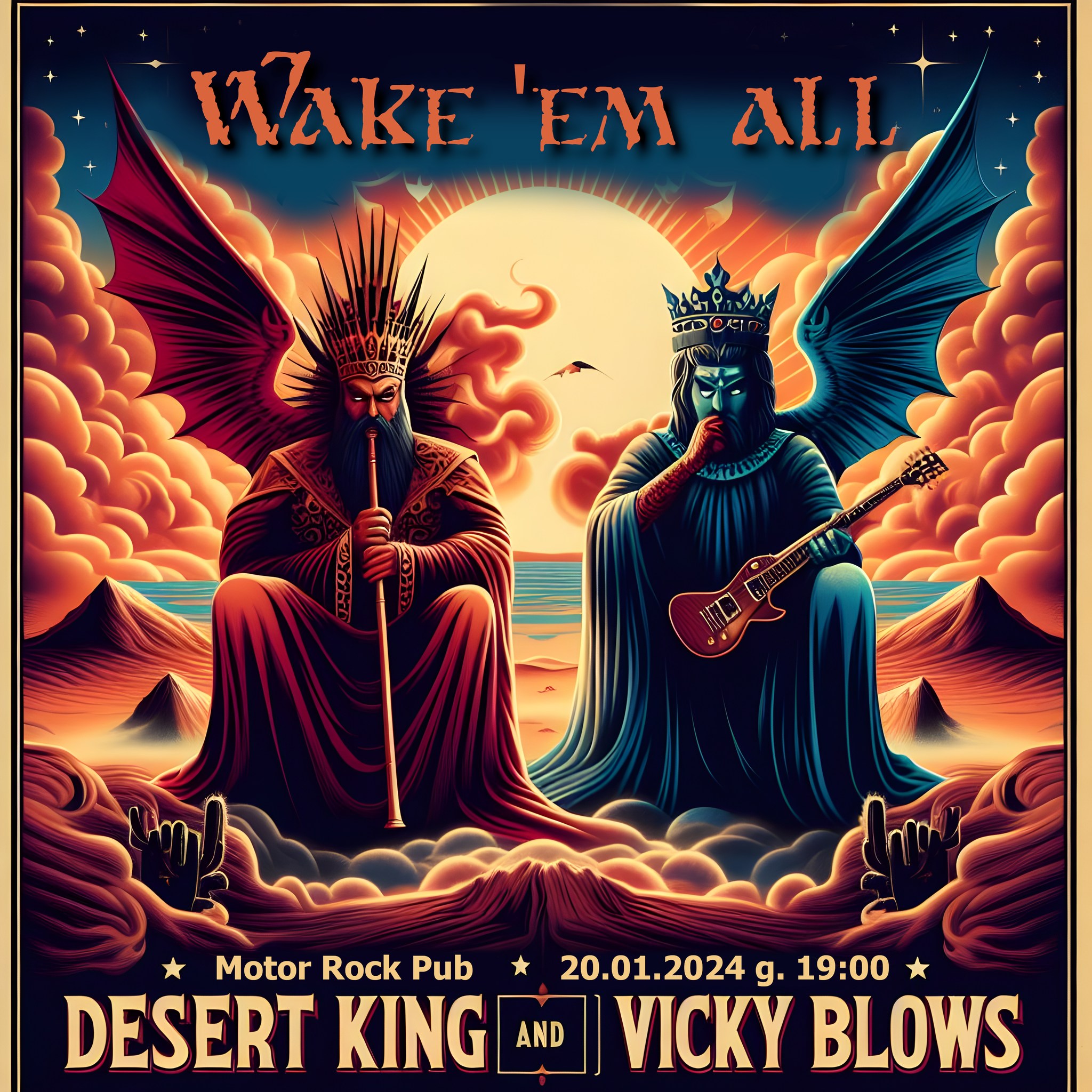Wake’em all. Desert King oraz Vicky Blows.